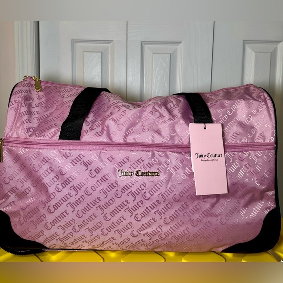Juicy Couture | Bags | Juicy Couture Large Rolling Trolley Handle Duffel Bag Pink Luggage Nwt 20 ...